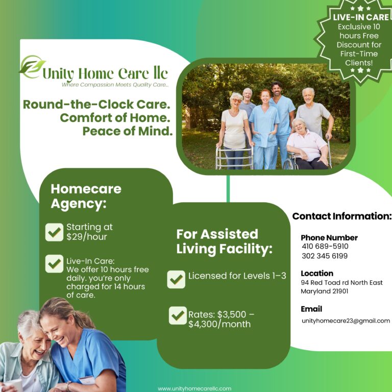 Home Care Services in Maryland | Unity Home Care LLC